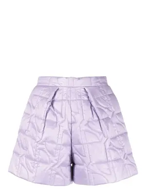 PATOU Quilted High-waisted Shorts - Purple