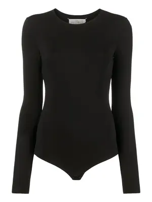 MAISON MARGIELA Round-neck Bodysuit - Black