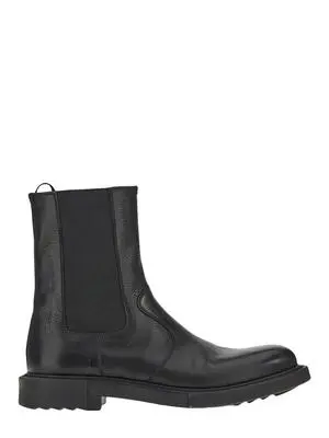 FERRAGAMO Leather Chelsea Boots - Black