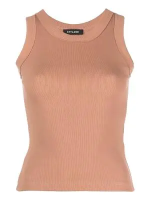 STYLAND Fine-ribbed Vest Top - Neutrals