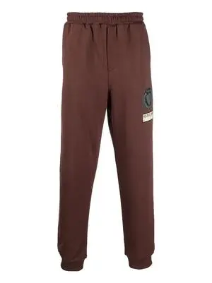 Helmut Lang Logo-patch Tapered Joggers - Brown