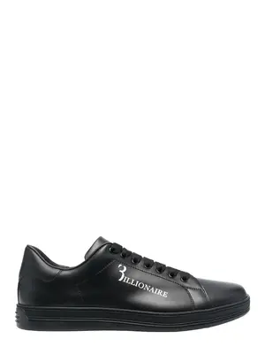 BILLIONAIRE Logo-print Low-top Sneakers - Black
