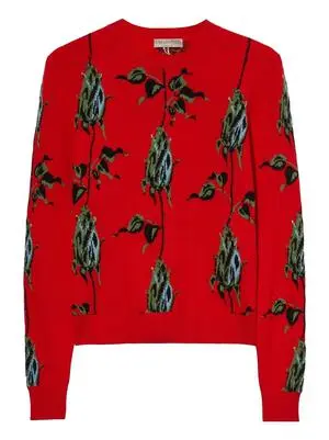 Emilio Pucci Floral Woolen Jumper - Red
