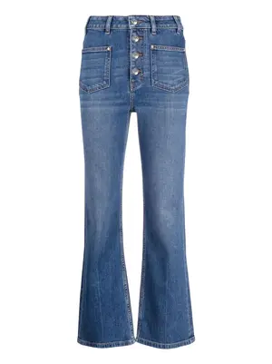 Maje High-rise Flared Jeans - Blue