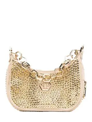 Philipp Plein Crystal-embellished Shoulder Bag - Gold