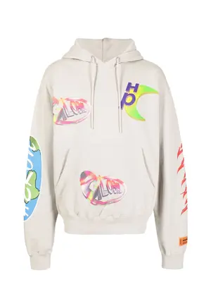 Heron Preston Logo-print Hoodie - Grey