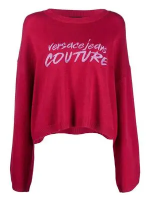 Versace Embroidered-logo Jumper - Pink