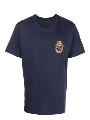 BILLIONAIRE Crest-motif Short-sleeved T-shirt - Blue