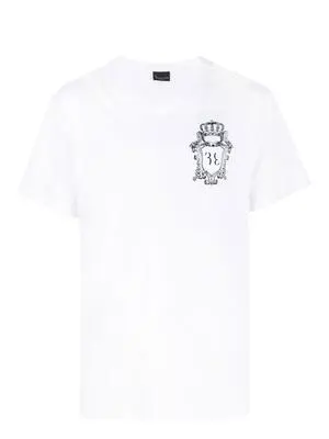 BILLIONAIRE Embroidered-logo Detail T-shirt - White
