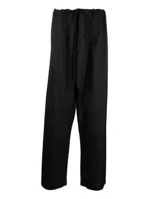 MAISON MARGIELA Silk Wide-leg Trousers - Black