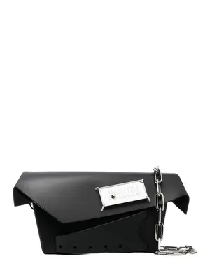 MAISON MARGIELA Snatched Leather Shoulder Bag - Black