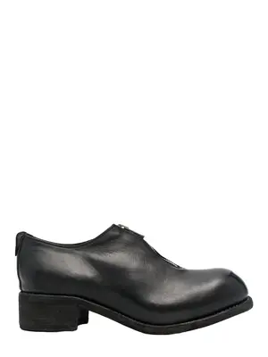 Guidi Zip-front Block-heel Shoes - Black