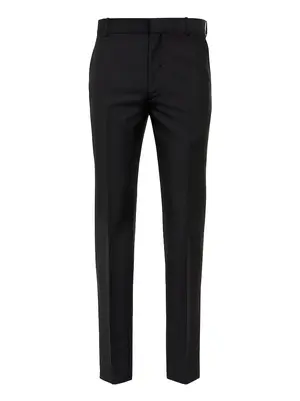 Alexander McQueen Wool And Mohair Slim Pants - Black