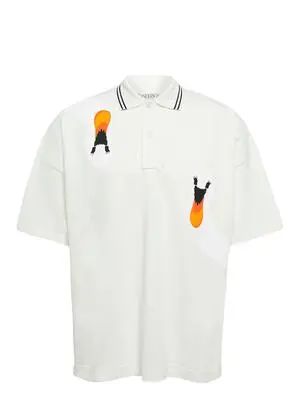 JW Anderson Printed Polo Cotton Shirt - White