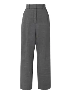 TOTEME TOTEME Pleated Straight-Leg Trousers Gray