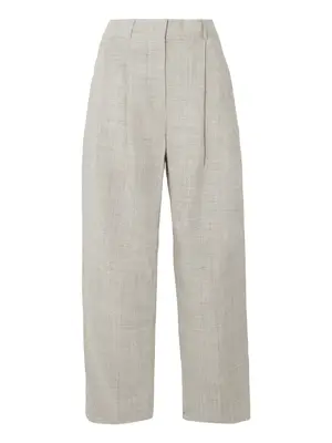 TOTEME Pleated Straight-leg Trousers - Neutrals