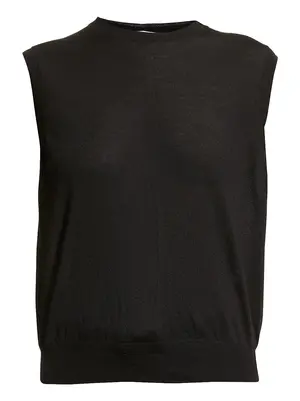 THE ROW Balham Cashmere Top - Black