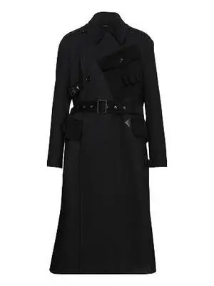 DOLCE & GABBANA Coat In Virgin Wool, Cotton, And Lambskin