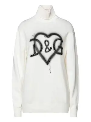 Dolce & Gabbana Cashmere Turtleneck Sweater - White