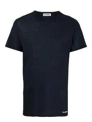 JIL SANDER Crew-neck Fitted T-shirt - Blue