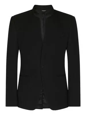 Dolce & Gabbana Sicilia-fit Collarless Blazer - Black