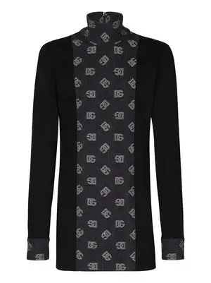 Dolce & Gabbana Dg Jacquard Long-sleeve Shirt - Black