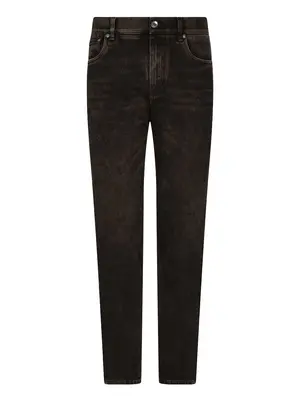 DOLCE & GABBANA Dolce & Gabbana Graffiti Print Skinny Jeans