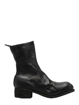 Guidi 50mm Zip-up Ankle Boots - Black