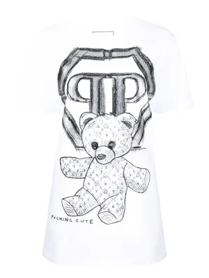 Philipp Plein Teddy Bear-print T-shirt - White