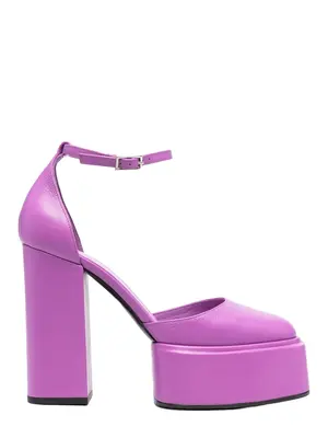 3JUIN Platform-sole 80mm Pumps - Purple