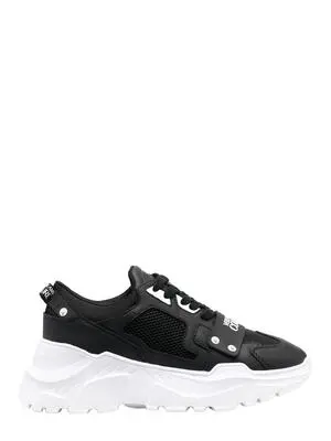 Versace Panelled Chunky Sneakers - Black