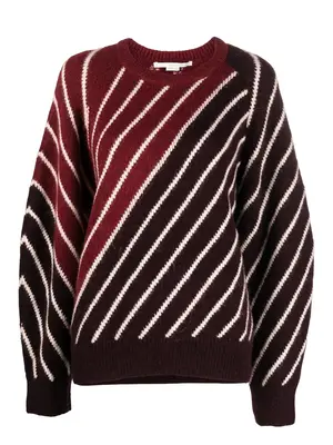 Stella McCartney Diagonal-stripe Jumper - Red