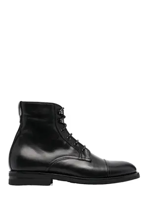 SCAROSSO Paola Lace-up Ankle Boots - Black