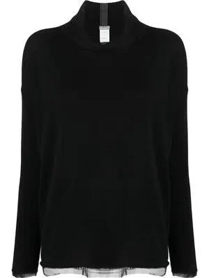 Kristensen Du Nord Cashmere Sheer-panel Jumper - Black