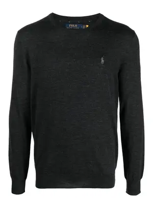 Polo Ralph Lauren Embroidered Knit Jumper - Grey
