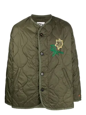 President's Embroidered Quilted Jacket - Green