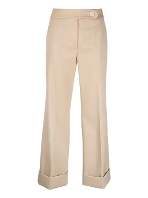 LANVIN Lanvin Mid-Rise Cropped Wool Trousers
