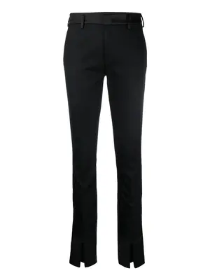 DONDUP Slit-detailed Slim-fit Trousers - Black