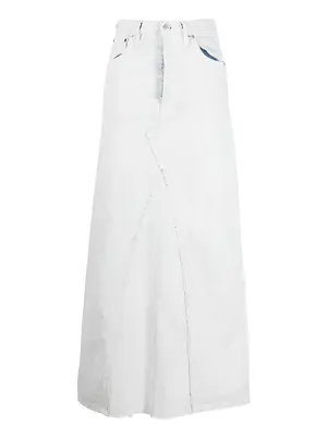 MAISON MARGIELA Denim Midi Skirt - White
