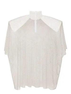Dolce & Gabbana Rhinestone-embellished Mesh Blouse - White
