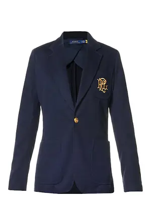 Polo Ralph Lauren Padded-shoulders Cotton-blend Jacket - Park Avenue Navy