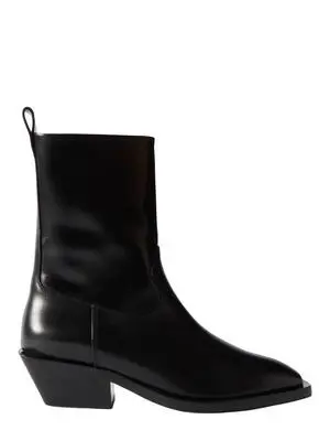 AeydĒ Luis Leather Ankle Boots - Black