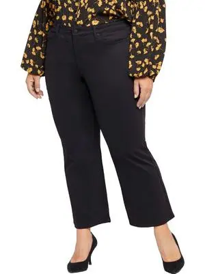 NYDJ Relaxed Flare Sateen Jeans - Black Pearl
