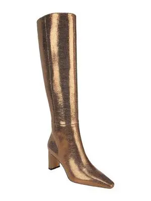 Sam Edelman Sam Edelman Sylvia Knee High Boots Medallion Gold