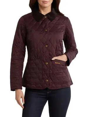Barbour Barbour Annandale Diamond-Quilted Jacket Black Cherry