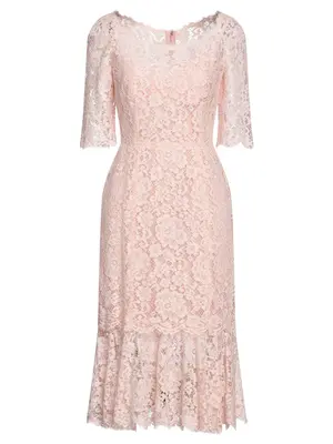 Dolce & Gabbana Midi Flared Dress Blush