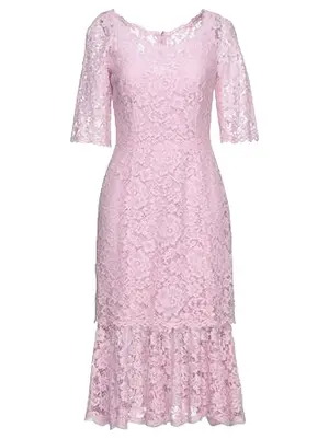 Dolce & Gabbana Midi Flared Dress Pink