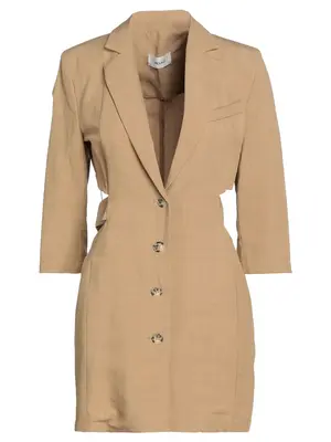 VICOLO Mini Blazer Dress Camel