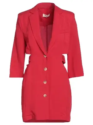 VICOLO Mini Blazer Dress Red