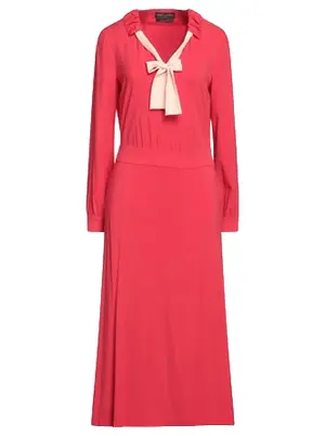 TRUSSARDI TRUSSARDI Midi Trapeze Dress With Bow Collar